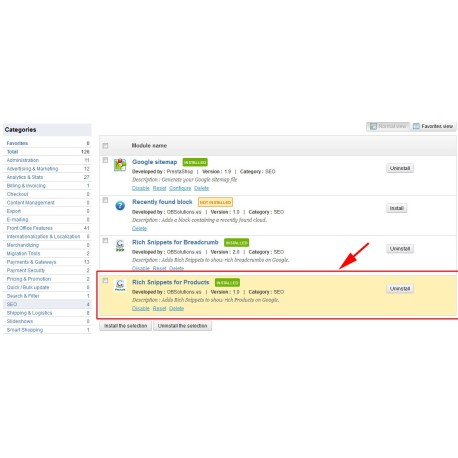 Google Rich Snippets Products Prestashop Module