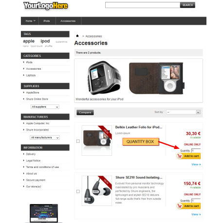 Product List Quantity Box PrestaShop Module