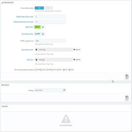 Estimated delivery progress bar Prestashop Module